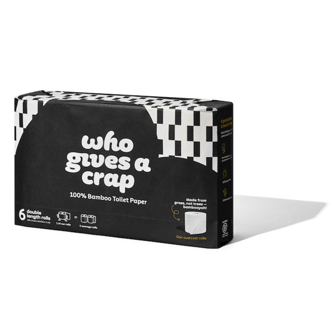 WHO GIVES A CRAP PREMIUM BAMBOO TOILET PAPER (6PACK) – Eatraw Organic ...